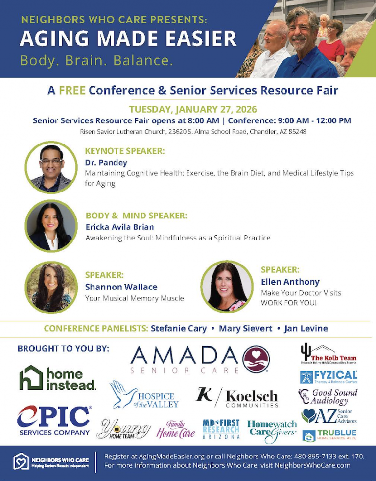 Neighbors Who Care "Aging Made Easier: Body. Brain. Balance: Conference ...